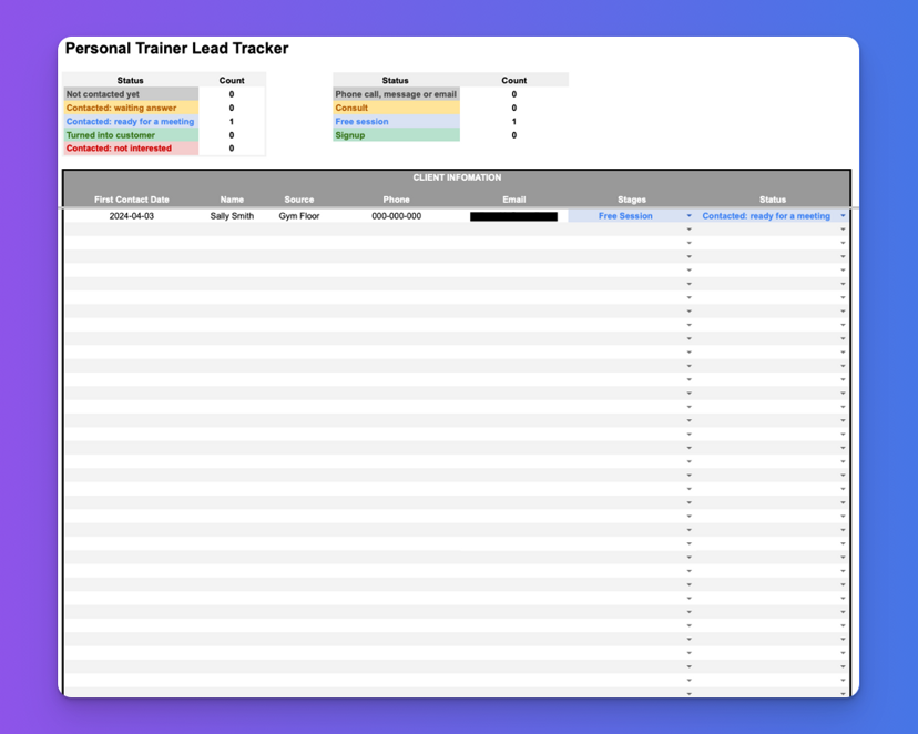 Trainer Lead Tracker | BULK